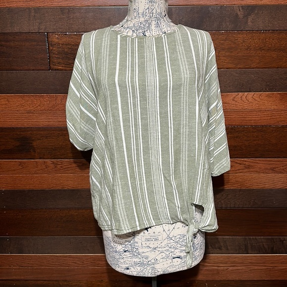 Time and Tru | Tops | Time And Tru Crew Neck Short Sleeve Light Army ...